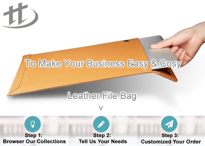 Tanned Leather File Folder Compendium Organizer, High Quality Tanned ...