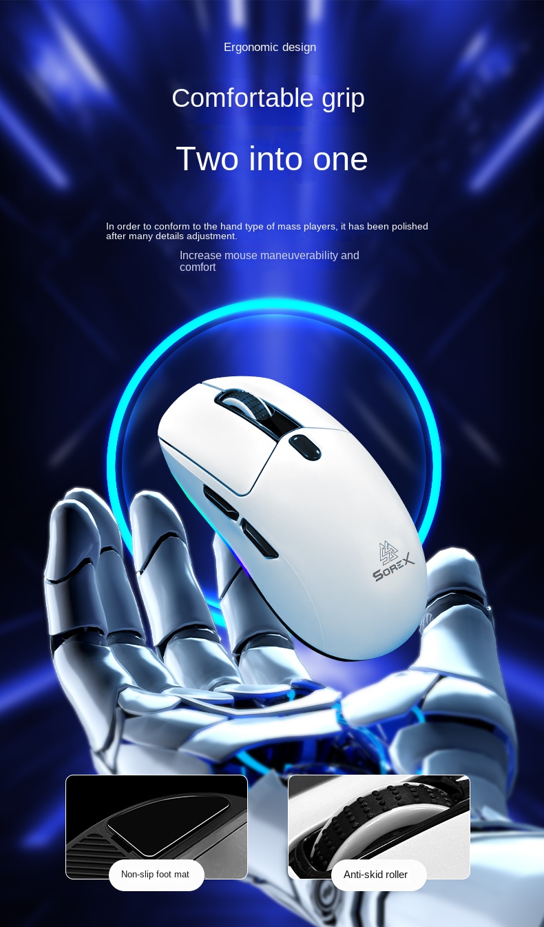 Professional Max Ergonomic Wireless Mouse - 4k, 2.4g Wireless/wired ...