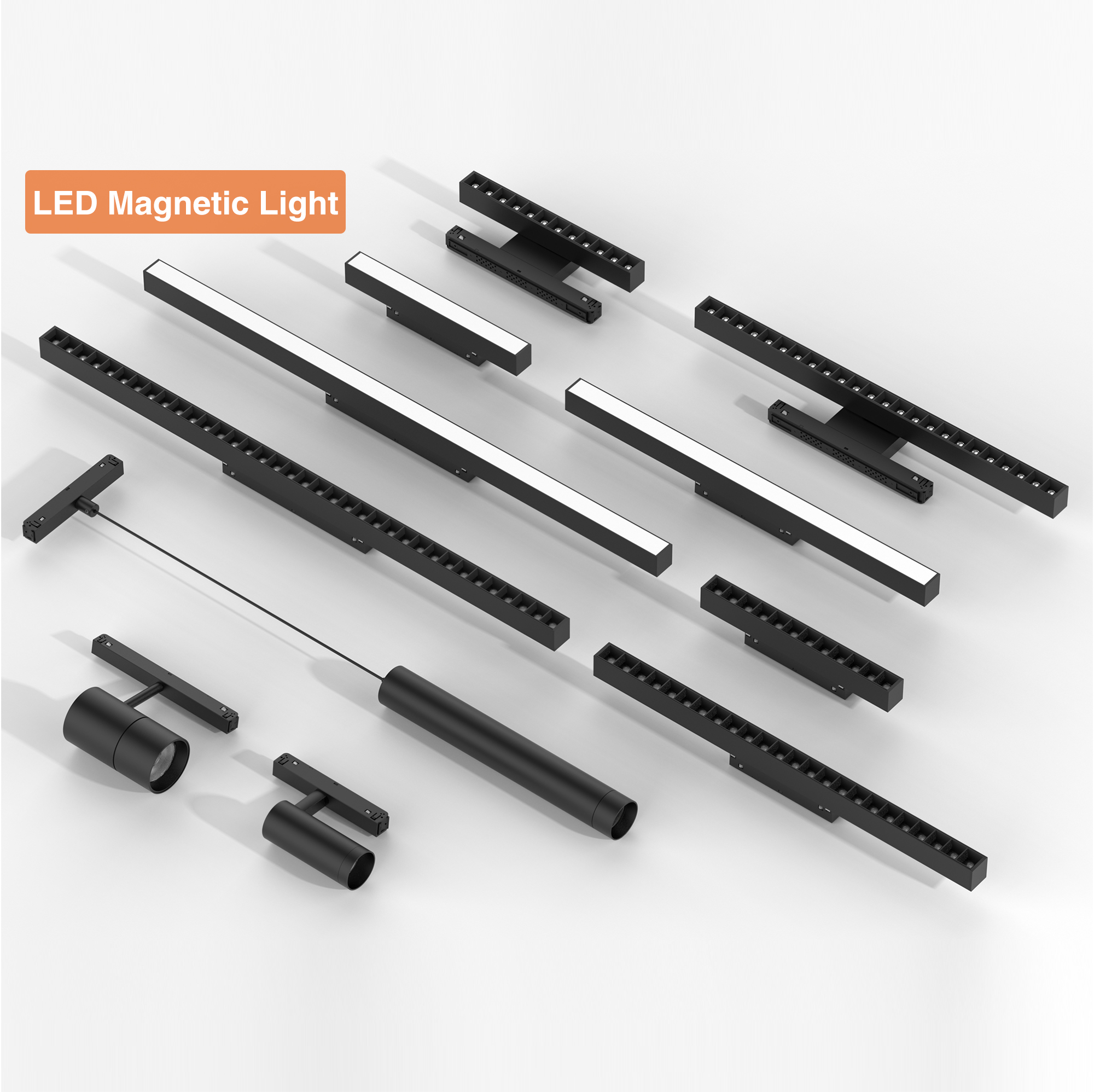 8w 48v Dimmable Led Rail Spotlight - Slim Surface Magnetic Track Light ...