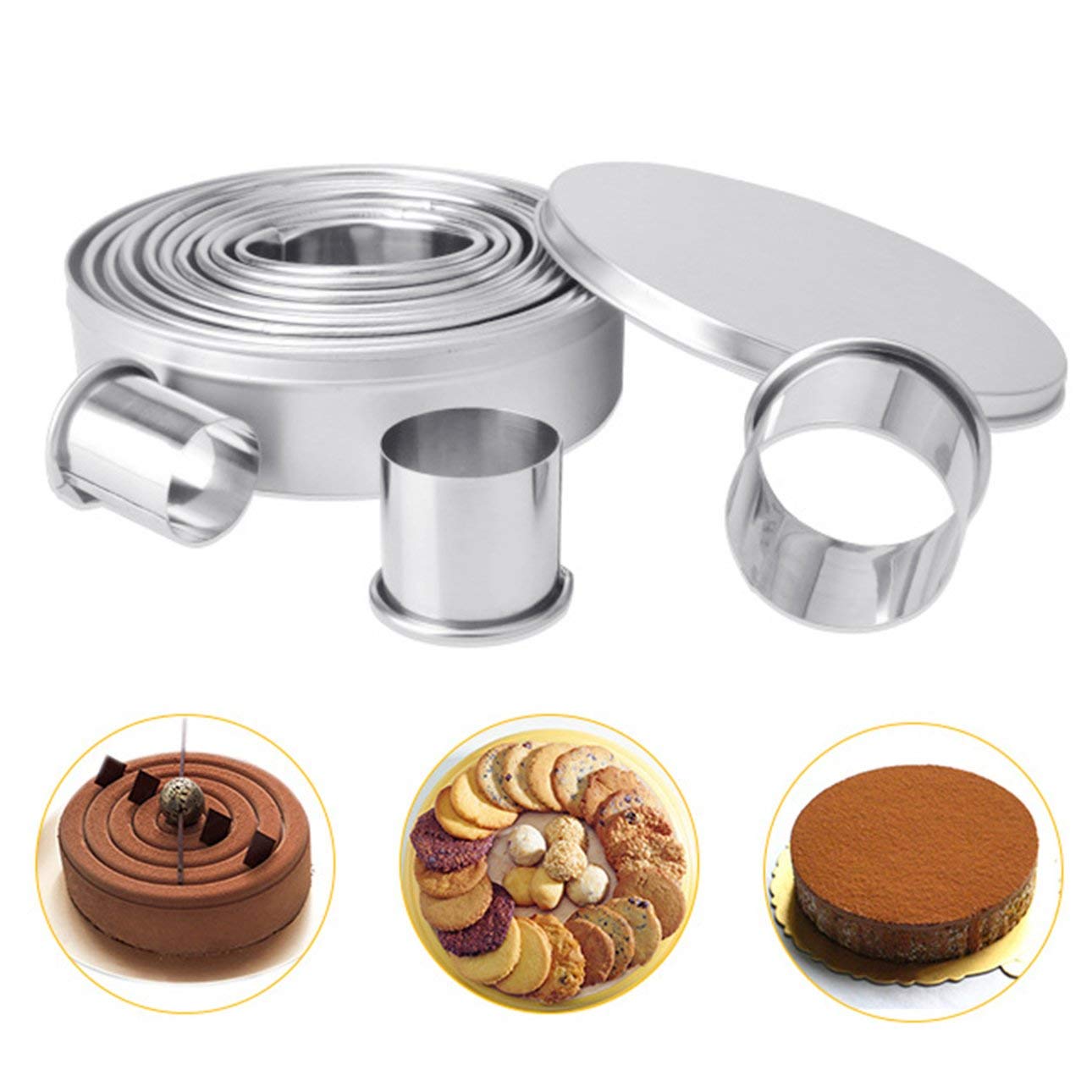 14pcs Round Shape Stainless Steel Custom Cookie Cutters, High Quality ...