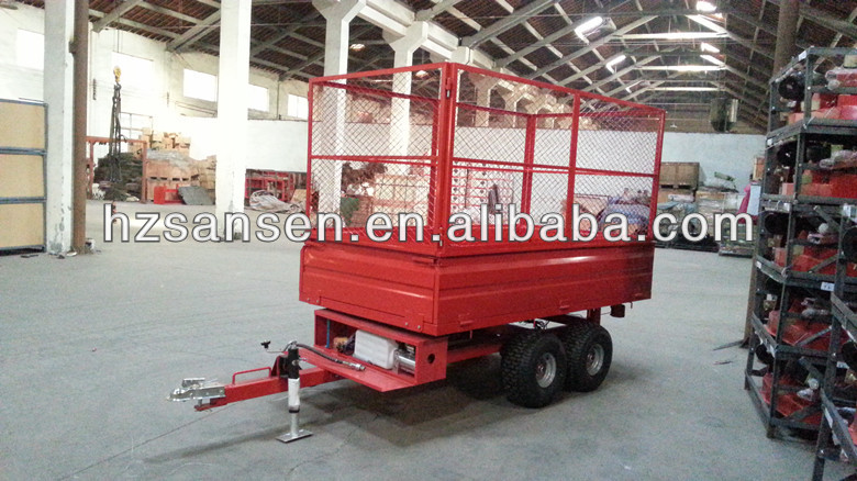 2tr4wm Rear Tipper Tractor Box Trailer With Hydraulic Power Unit, High ...