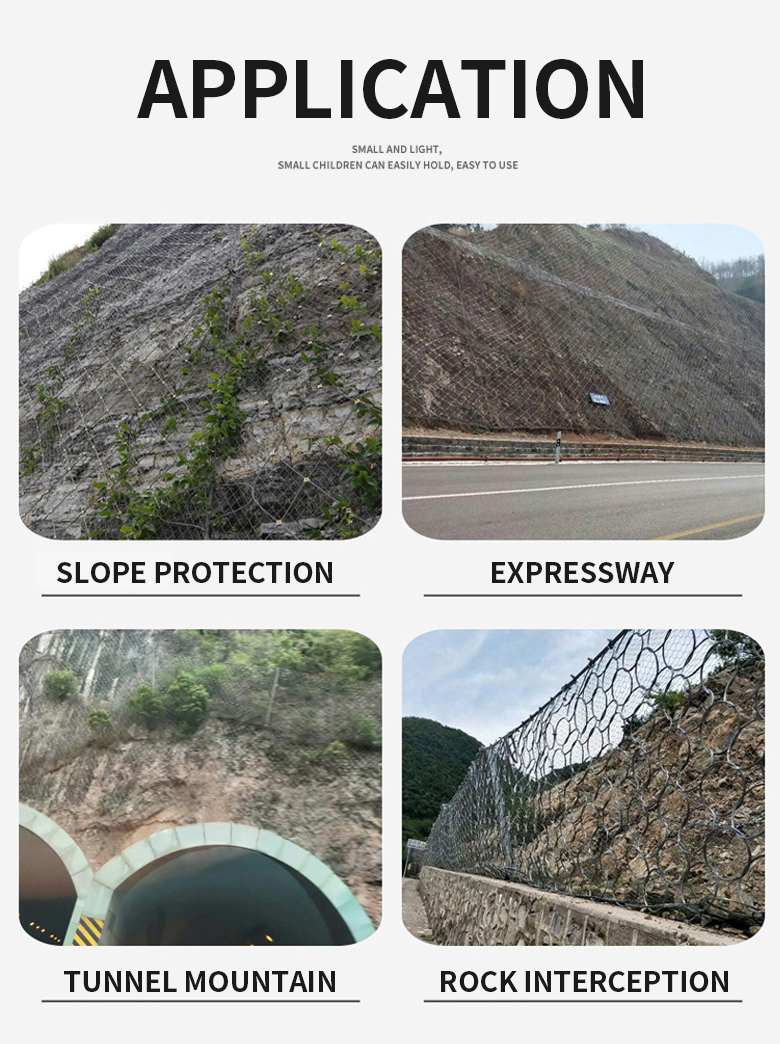 Slope Rockfall Netting Protection System, High Quality Slope Rockfall ...