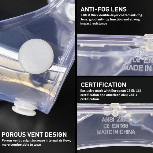 Indirect Vent Goggle With Clear Anti-fog Lens, High Quality Indirect ...