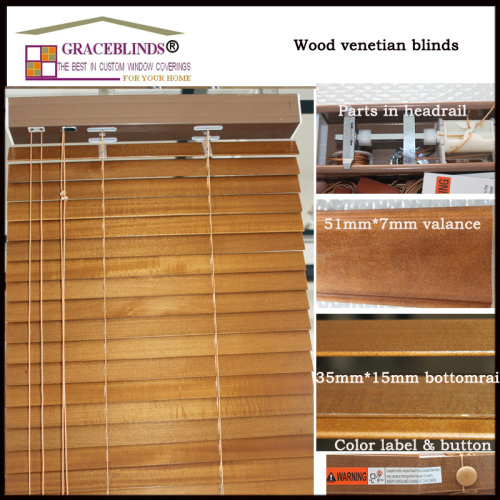 50mm Basswood Slats Uv Surface Coating Ladder String, Cord Tilter, High ...