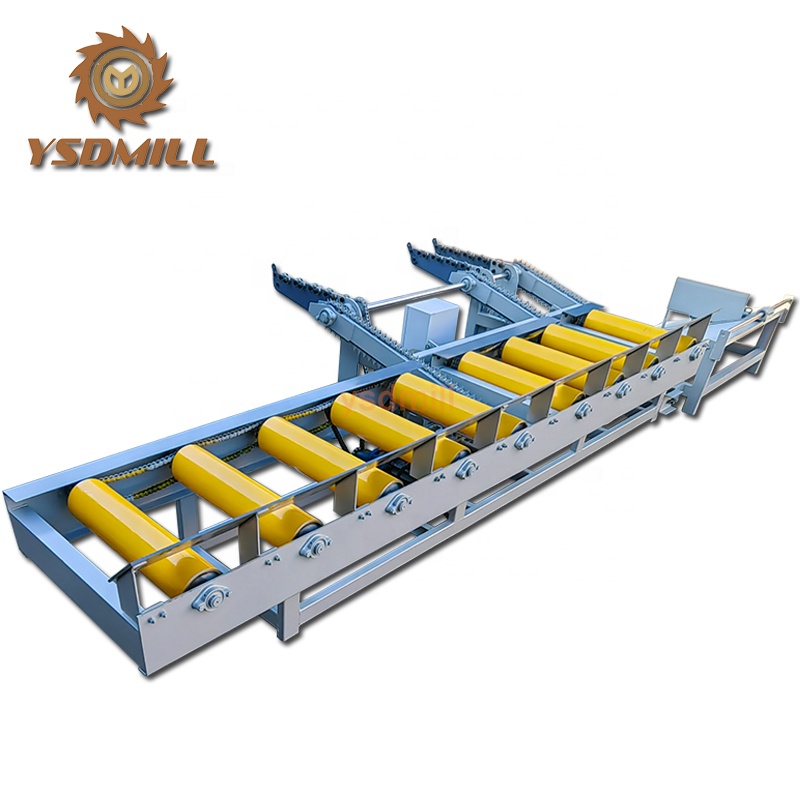 Woodworking Board Output Roller Conveyor System For Log Carriage And ...