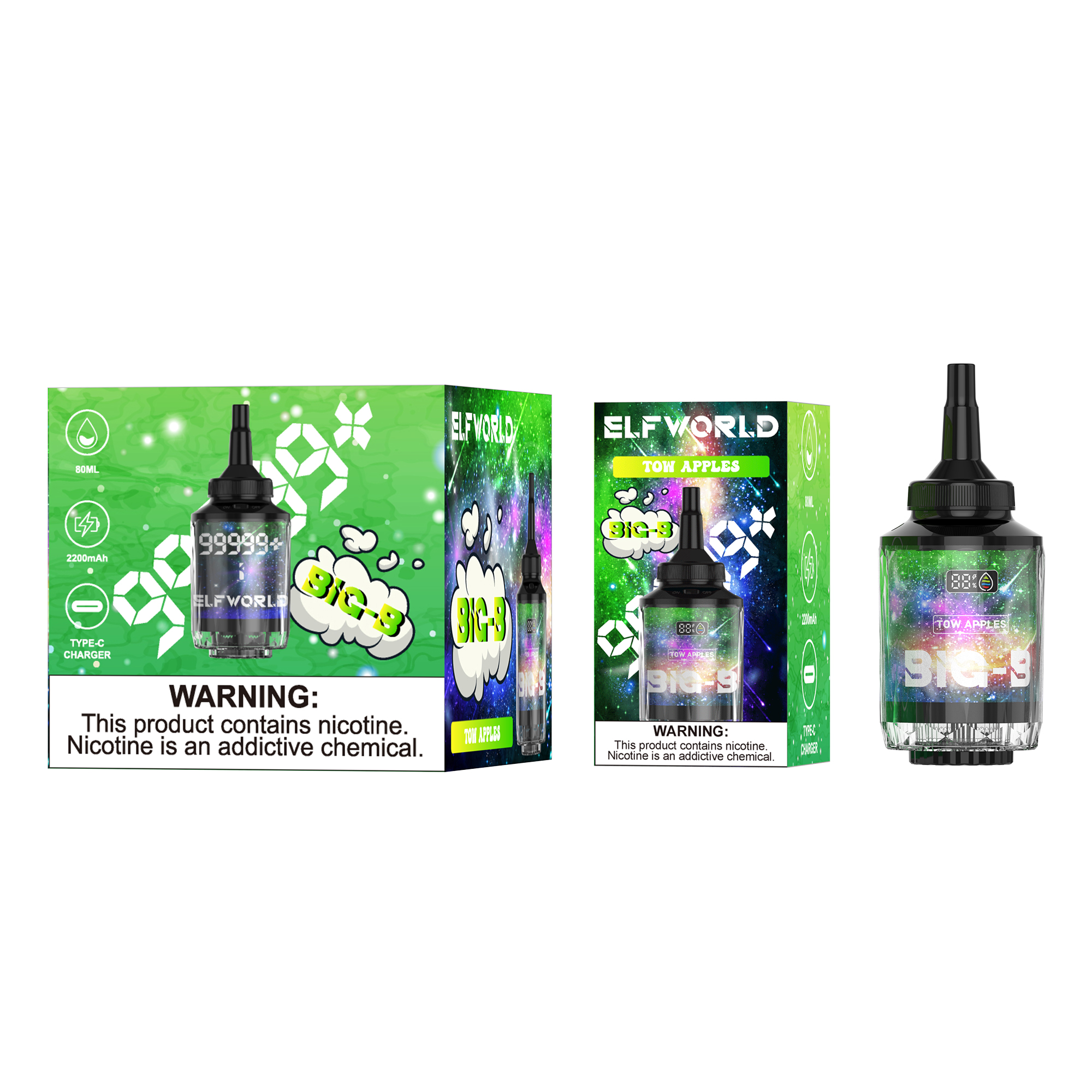 100000 Puffs Disposable Vape Original Elfworld Big B, High Quality ...