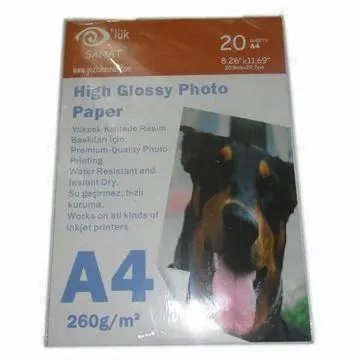 A4 20 Sheets/pack 260gsm High Glossy Photo Paper-interleaf Packing ...