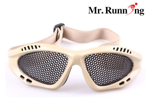 Plastic Military Gray Nylon Frame Goggle , Combat Shooting Glasses ...