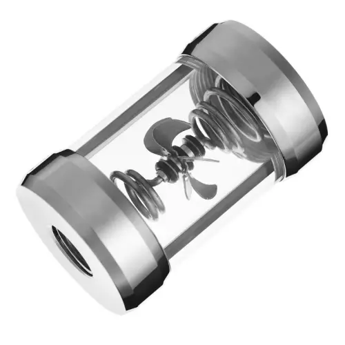 G1/4 Flow Meter Computer Water Cooling Water Flow Meter Filter Metal ...