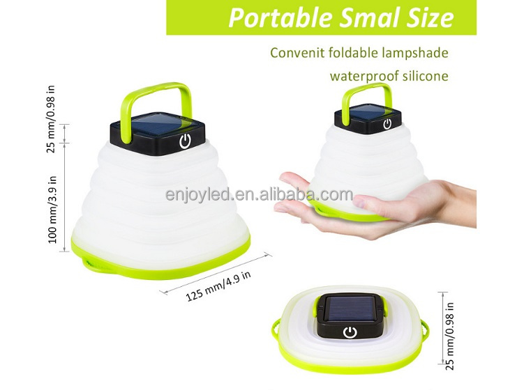 Collapsible Solar Lamp: Portable Tent Led Lighting With Usb Charging ...