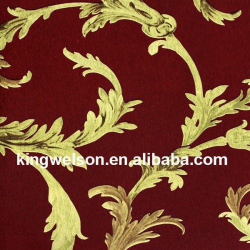 Mentalic Wallpaper With Dark Blue Base And Golden Leaf, High Quality ...
