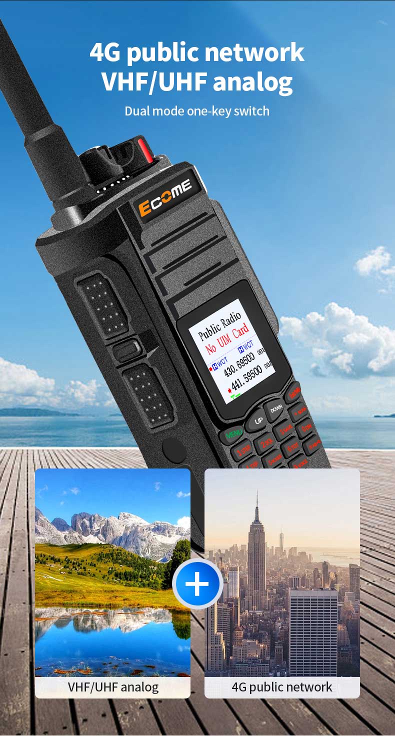 Ecome Platform Gsm Long Range 4g Unlimited Range Walkie Talkie With Sim ...