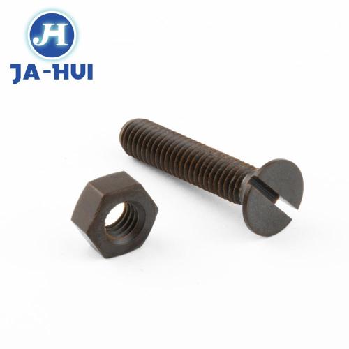 Unfilled Standard Size Plastic Fasteners Flat Slotted Bolts, High ...