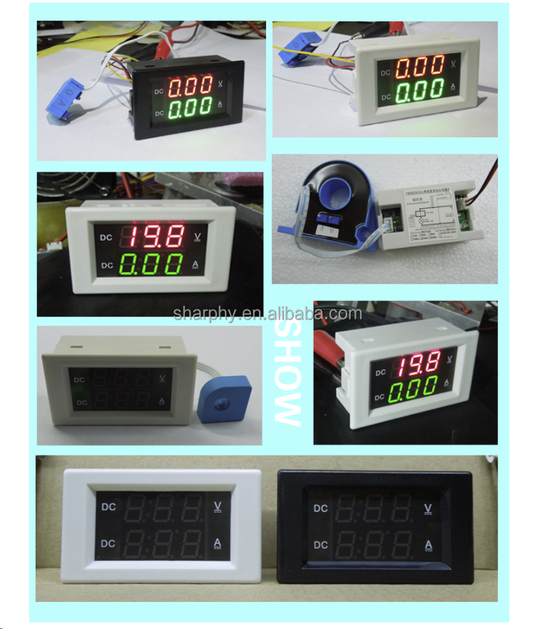 Hall Effect Dc Voltmeter Ammeter 0-10a To 100a, 5-600v Digital Meter ...