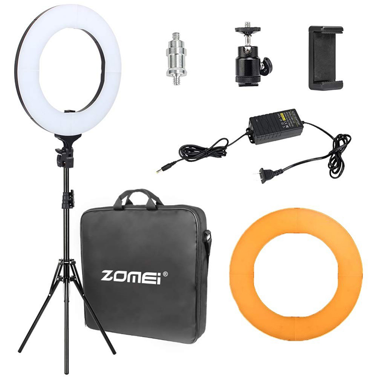 18 Inch Adjustable Color Temperature Studio Led Ring Light 3300k-5600k ...