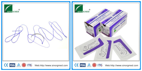 Absorbable Non-absorbable Sizes Of Suture Needle With 75cm Thread, High ...