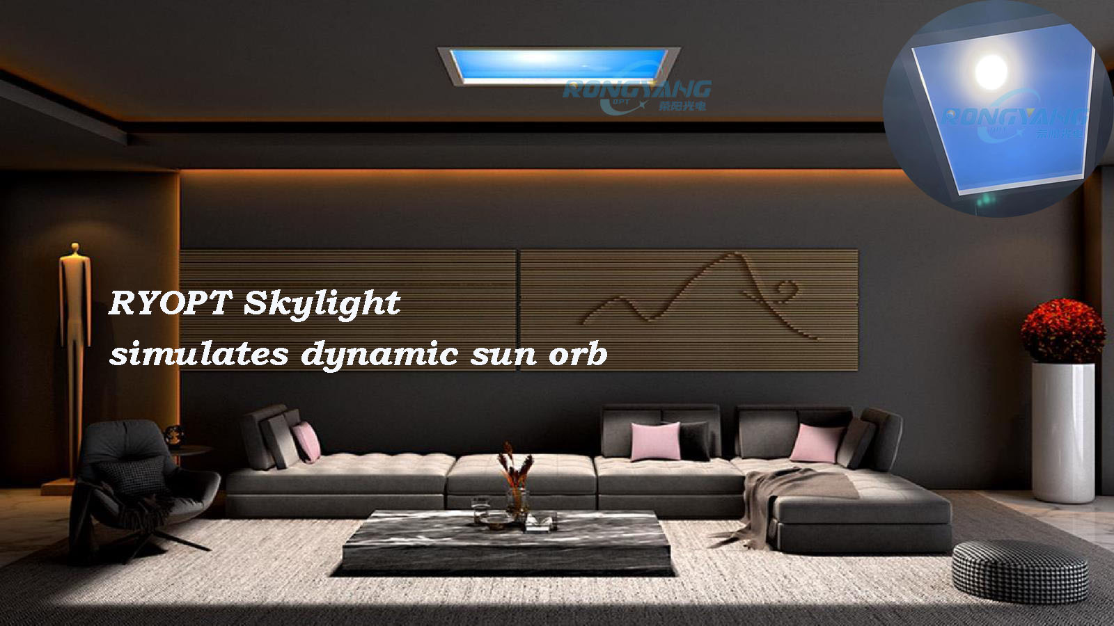 Indoor Led Ceiling Panel: Artificial Sunlight Daylight Window, High ...