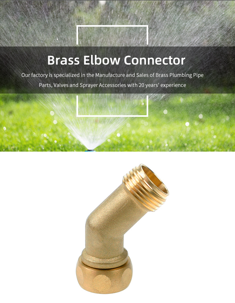 135 Degree Gooseneck Brass Connector For Garden Irrigation System, High ...