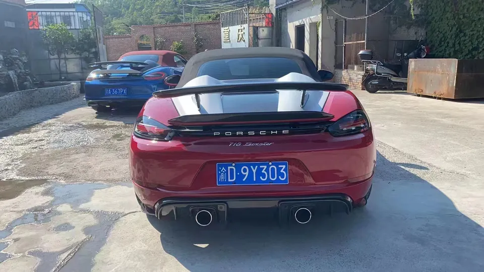 Carbon Fiber Rear Wing For Porsche 718 Boxster Cayman, High Quality ...