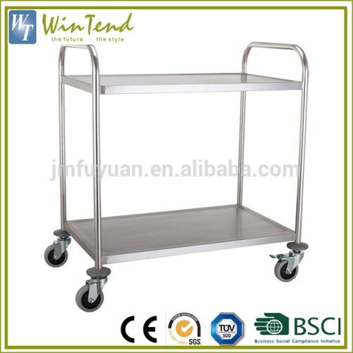 Stainless Steel 2-tier Round Tube Hand Trolley, High Quality Stainless ...