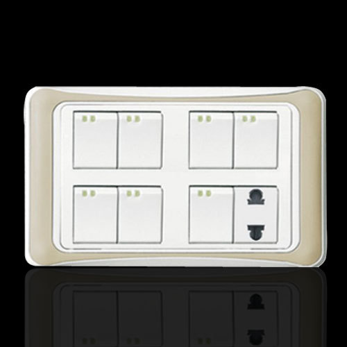 7 Gang Switch With 1 Socket, High Quality 7 Gang Switch With 1 Socket ...
