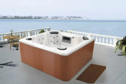 4 Person Outdoor Square Air Bubble Jet Us Balboa System Lucite Acrylic ...