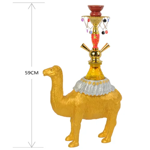 Animal Design Nargile Camel Shisha Smoke Double Pipe Hookah, High ...