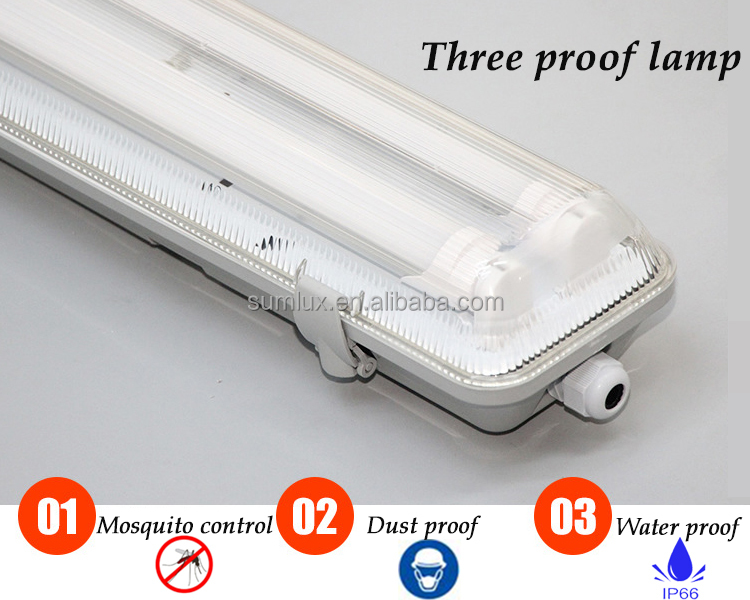 2x18w 2x36w Led T8 Tri-proof Lamp Ip65 Garage Lighting, High Quality ...