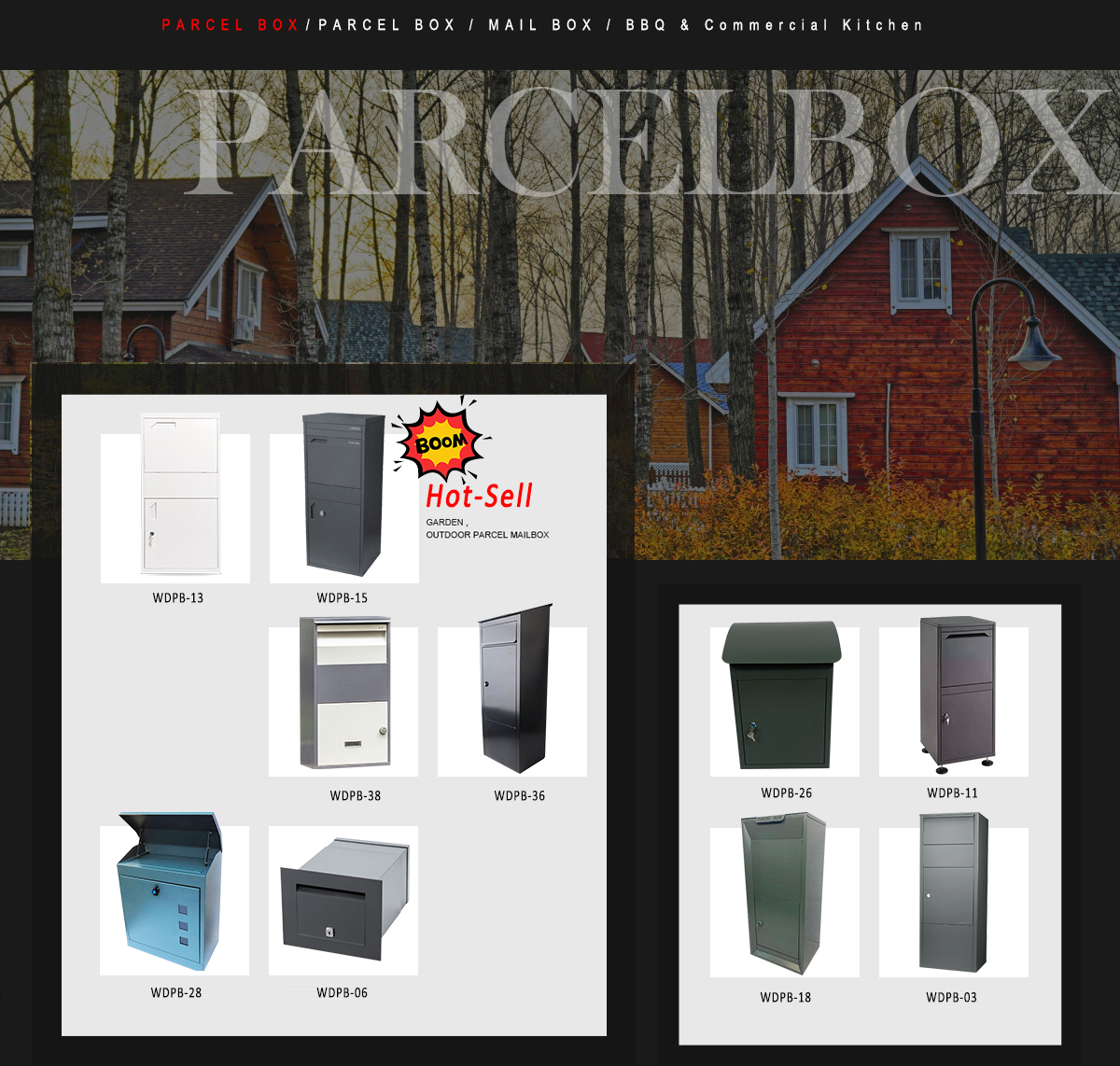 Large Outdoor Wall Mount Mailbox With Letter Slot For Parcel Delivery ...