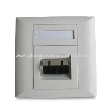 Sc Duplex Adapter Fiber-optic Faceplate, Supports Either Multi-mode Or ...