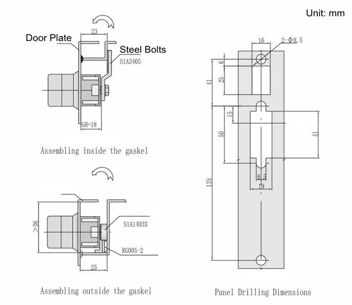 3 Point Locking Electrical Panel With Combination Lock, High Quality 3 ...