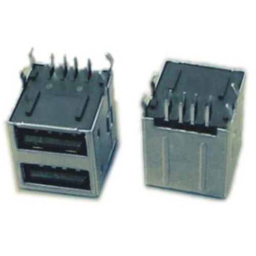 USB-A Receptacle Double Stack Full Shield No Spring China Manufacturers ...