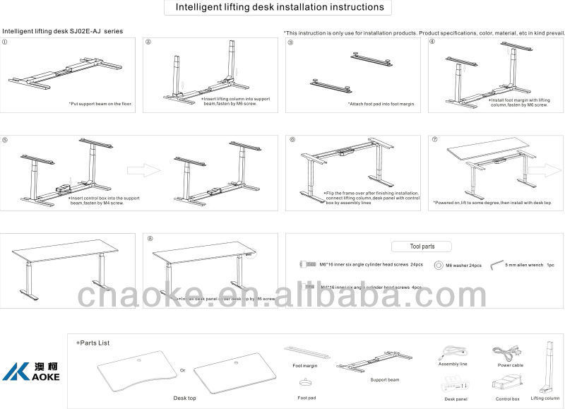 Easy Mechanism Electric Adjustable Desk Frame, High Quality Easy ...