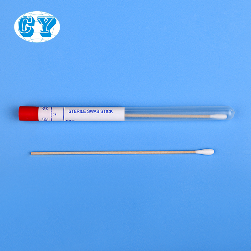 Disposable Long Holder Sterile Surgical Wooden Cotton Swab, High ...