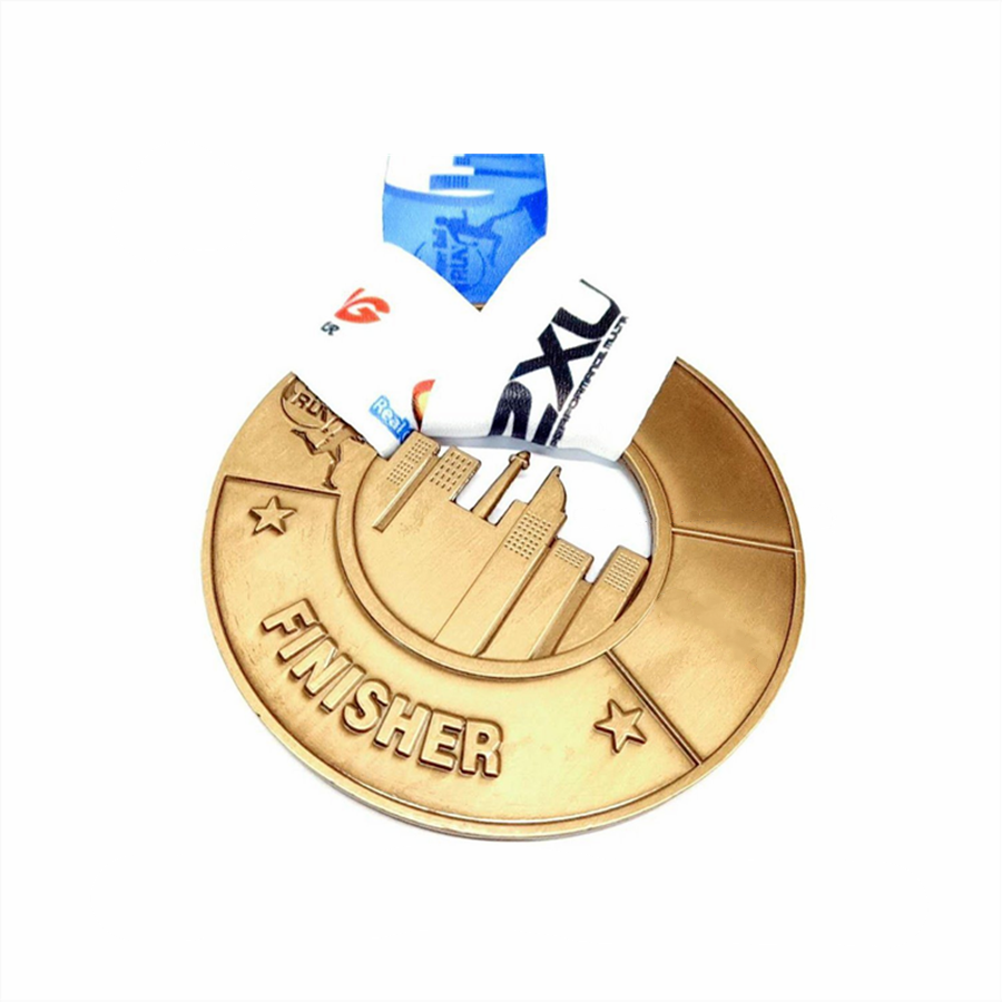Custom Finisher Star Award Gold Medals, High Quality Custom Finisher ...