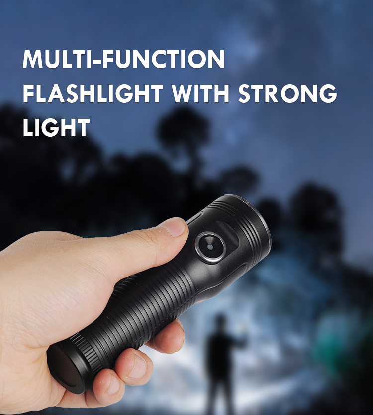 Aluminum Led Manual Mini High Power Rechargeable Flashlight, High ...