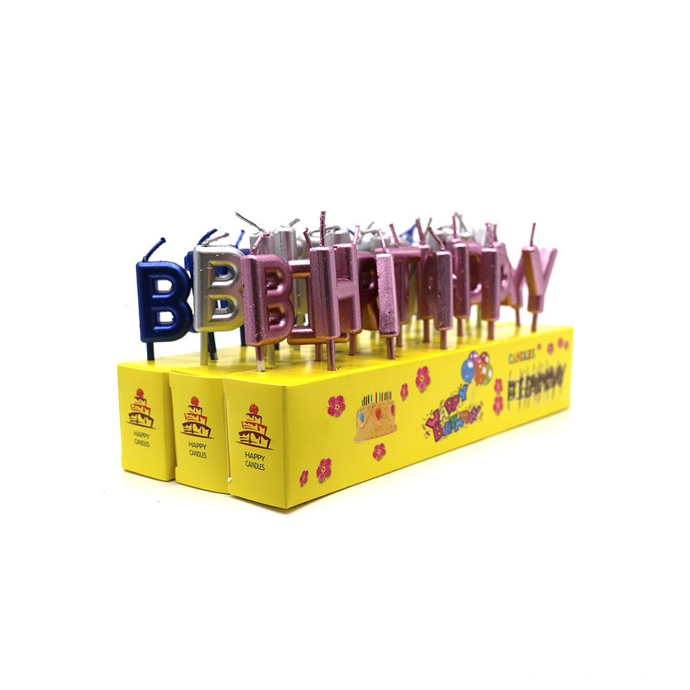 Metallic Happy Birthday Individual Party Letter Candle, High Quality ...