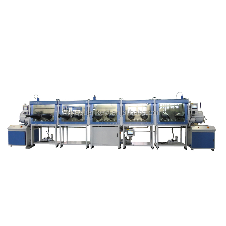 Five Chambers Glove Box With H2o&o2