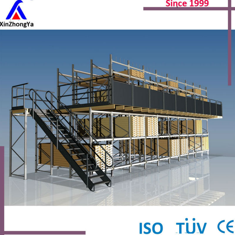 Three-level Shelving Supported Mezzanine Racking Systems, High Quality ...