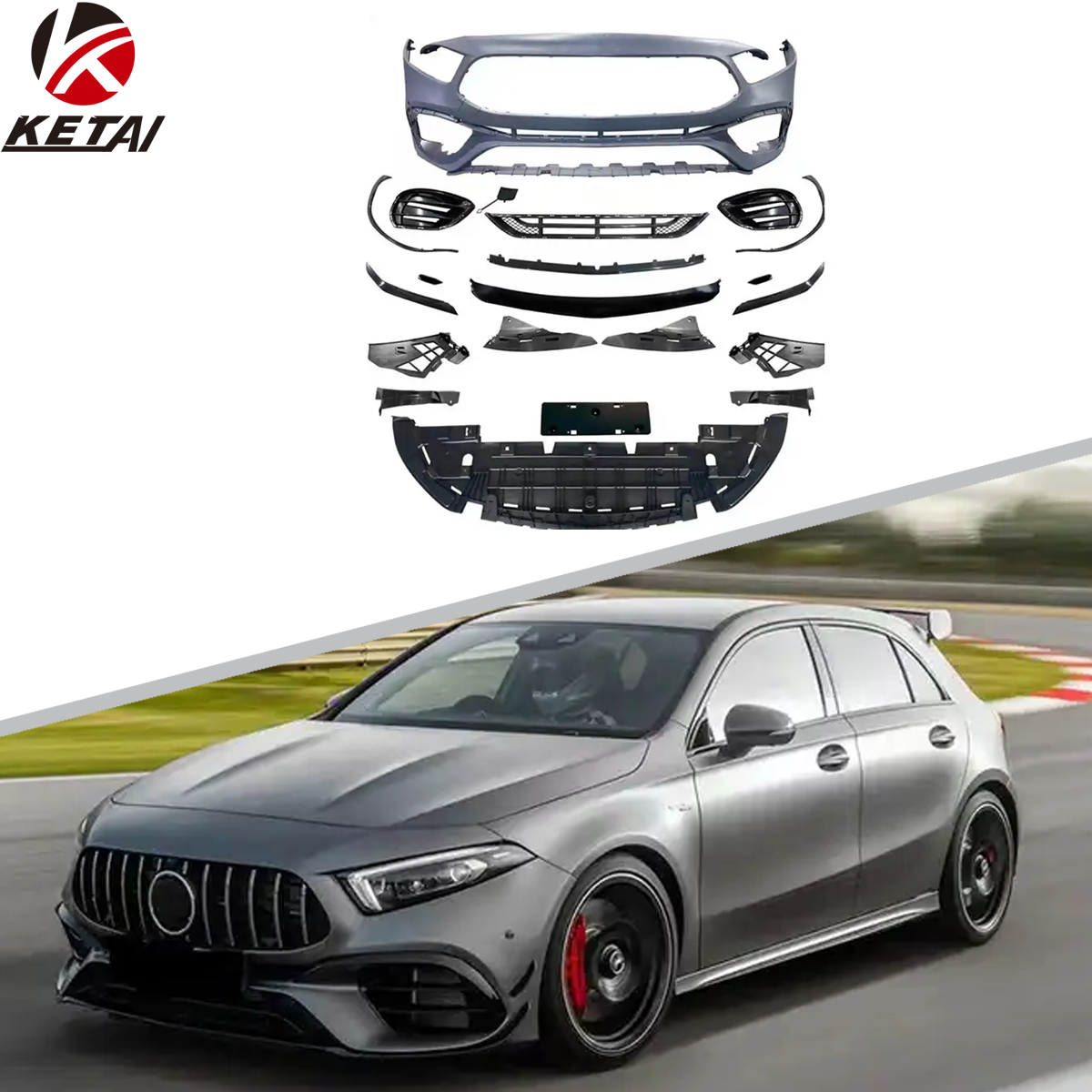 Wholesale A45 Amg Style Front Bumper For Benz W177 (2019-2022), High ...