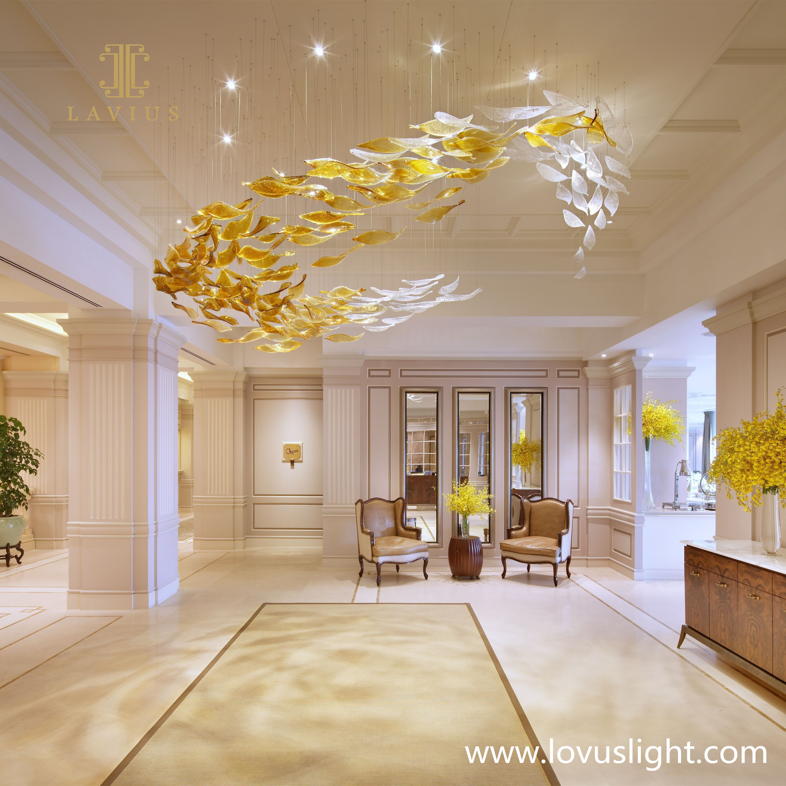 Hotel Banquet Hall Creative Ceiling Decorative Chandelier Hotel ...