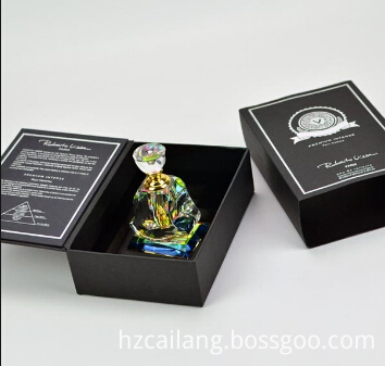 Black Luxury Paper Perfume Packaging Box Dengan Magnet, kualitas tinggi ...