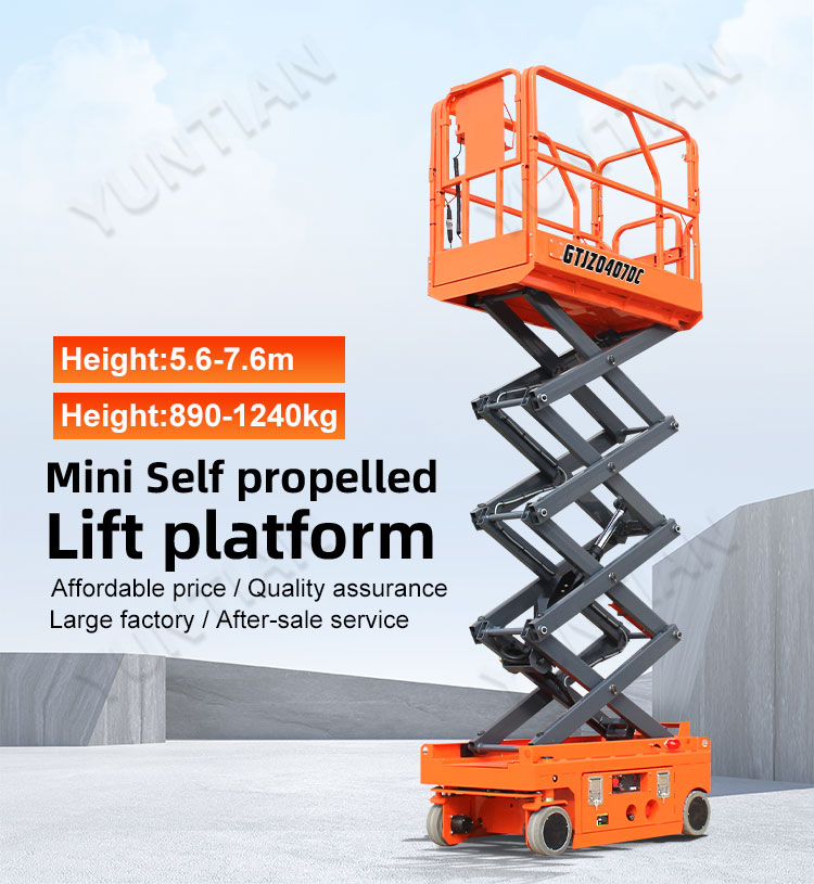 10m Self-propelled Scissor Lift For Window Cleaning And Hydraulic ...