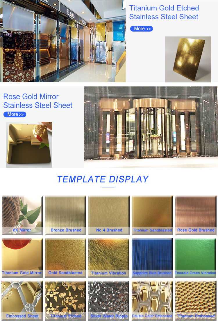 Zb032 Titanium Gold Polished Wall Panel Stainless Steel Sheet - Cheap ...