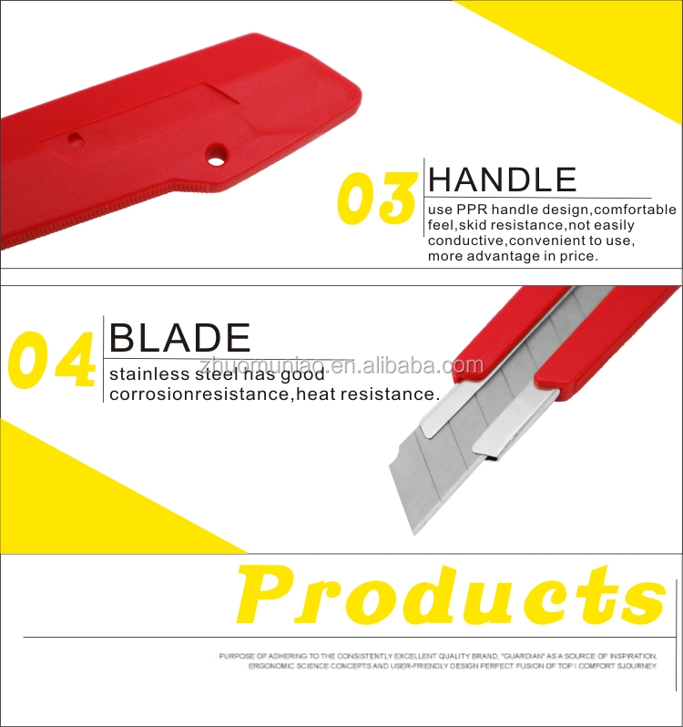 Safety High Quality Craft Knife Of 18mm Blade Screw-lock Pusher Cutter ...