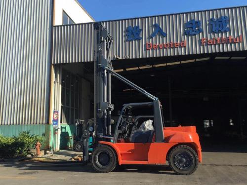 10 Ton Forklift With 8 Meters Mast, High Quality 10 Ton Forklift With 8 ...
