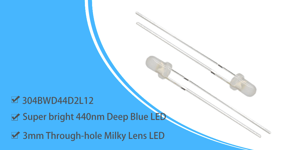 3mm 로얄 블루 440nm Led 유백색 렌즈, Bossgoo.com의 고품질 3mm 로얄 블루 440nm Led 유백색 렌즈