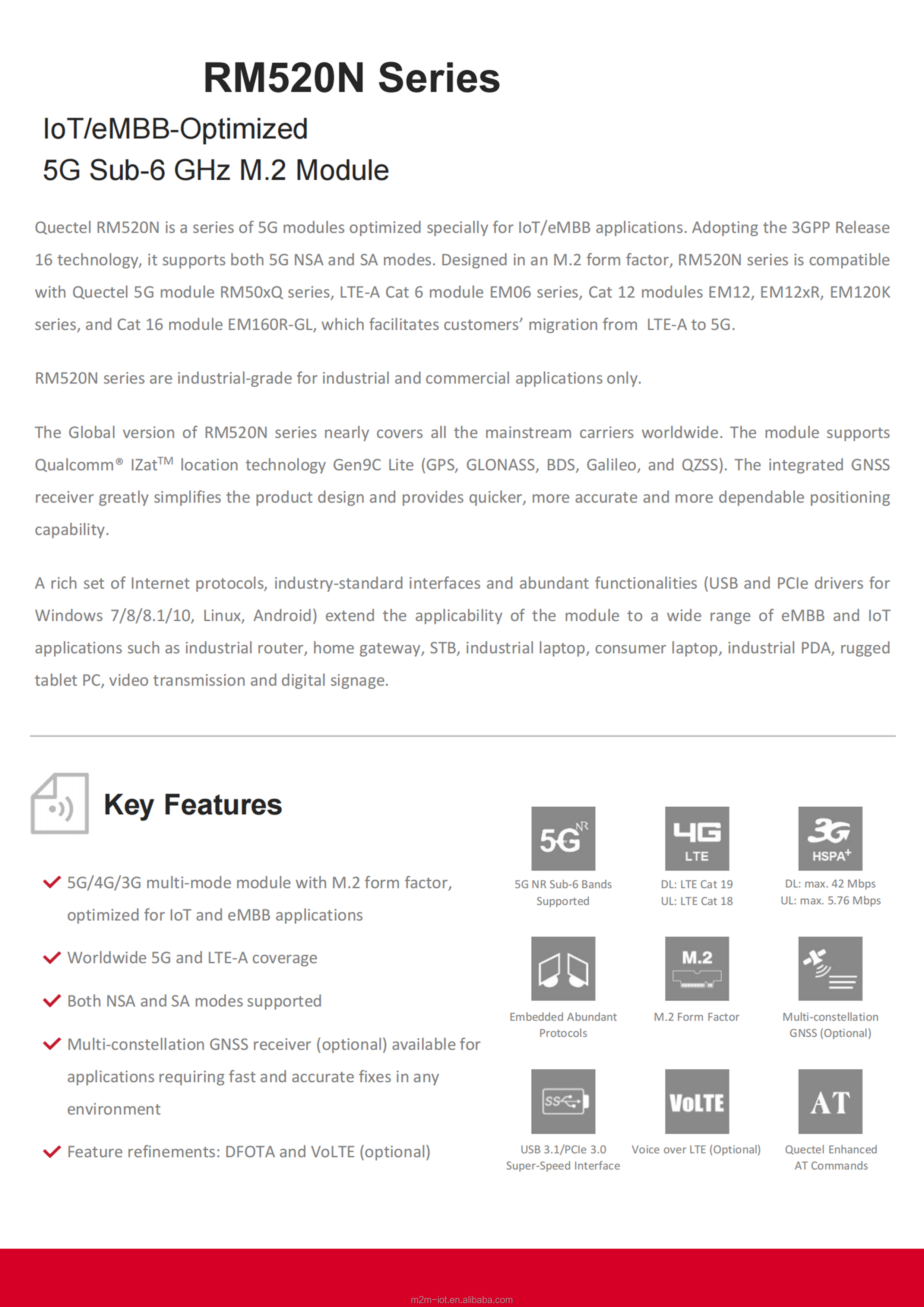 5g Module Rm520n-gl Rm520nglaa-m20-sgasa, High Quality 5g Module Rm520n ...