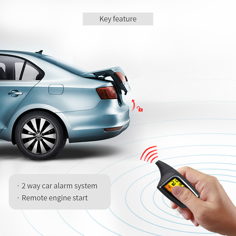 1000m Long Distance Two-way Car Alarm With Lcd Remote Control And ...
