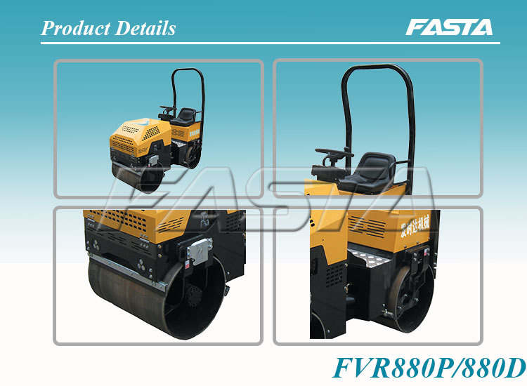 Ride-on Double Drum Baby Roller Compactor Machine, High Quality Ride-on ...